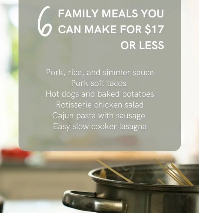6 Family Meals You Can Make for $17 or Less | Cooking and Recipes ...