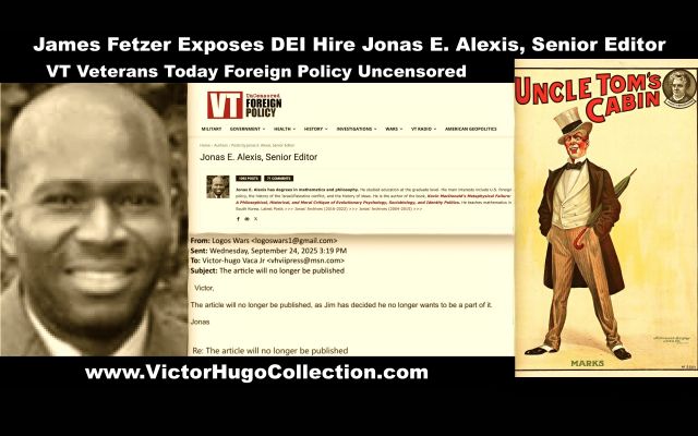 James Fetzer Exposes DEI Hire Jonas E Alexis Senior Editor VT Veterans ...